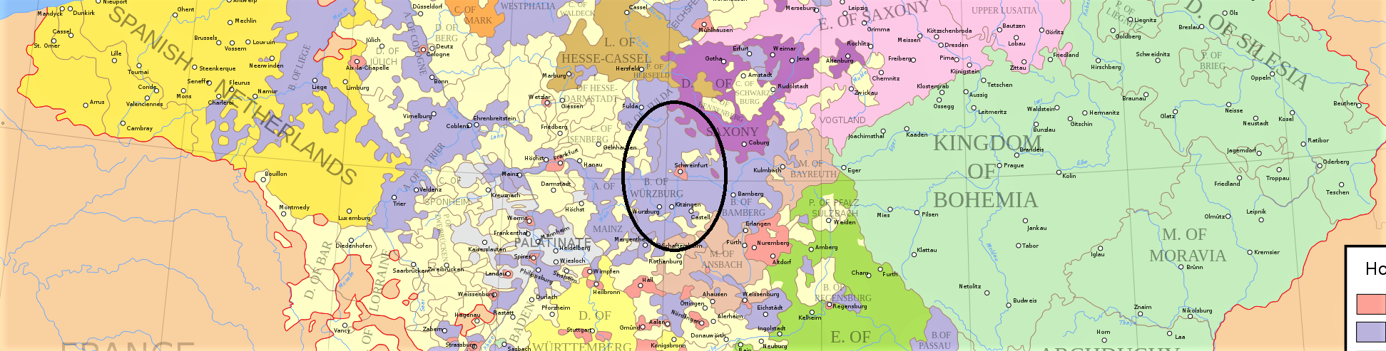 Ecclesiastical territories: the palace of the prince-bishop of Würzburg ...